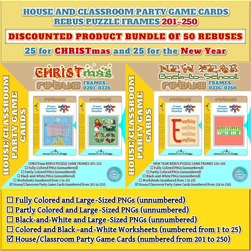 Rebus Puzzle Party Game Cards 201–250