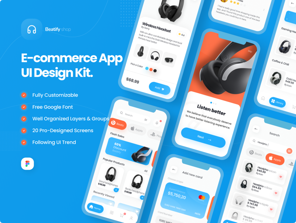 Beatify - eCommerce App UI Kit