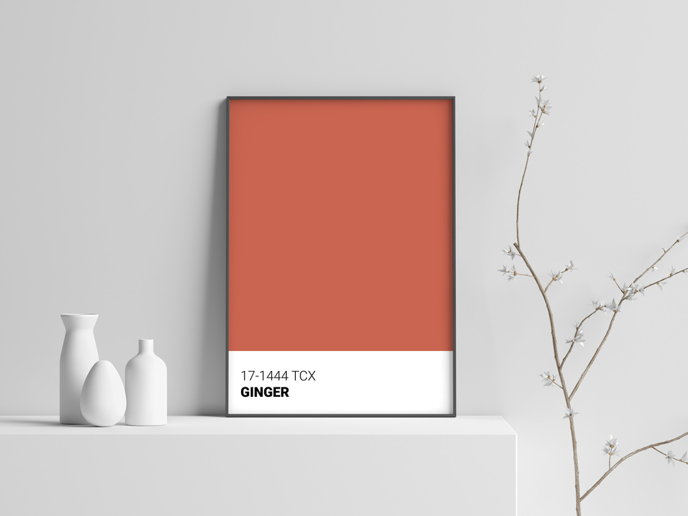 Ginger pantone color ART PRINT | Modern wall art | Watercolor Wall Art ...