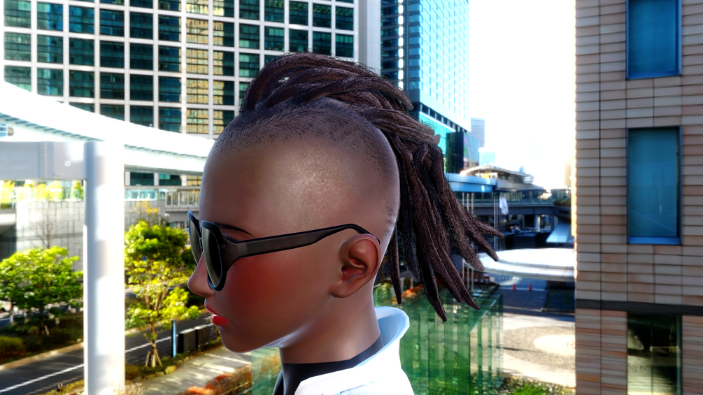 Voodoo 01 Hair from Cyberpunk 2077 for HS2