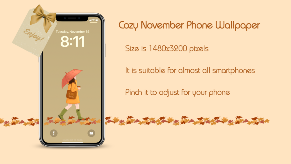 Cozy November Phone Wallpaper