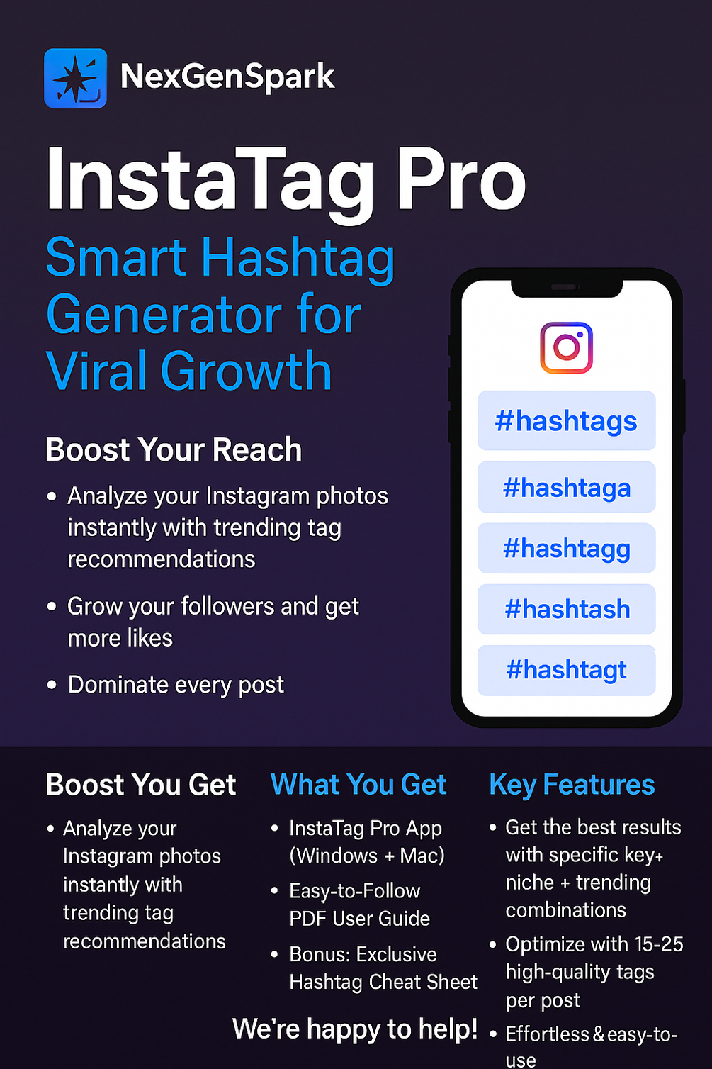 InstaTag Pro – Smart Hashtag Generator for Viral Growth