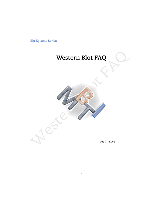BioEpisodes-Western Blot FAQ