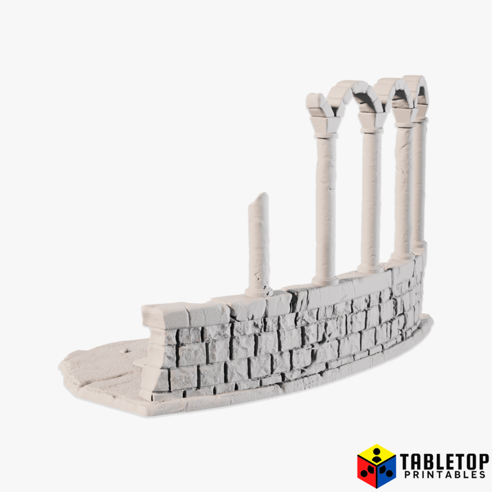 Fantasy Medieval Ruined Columns - Digital STL Files