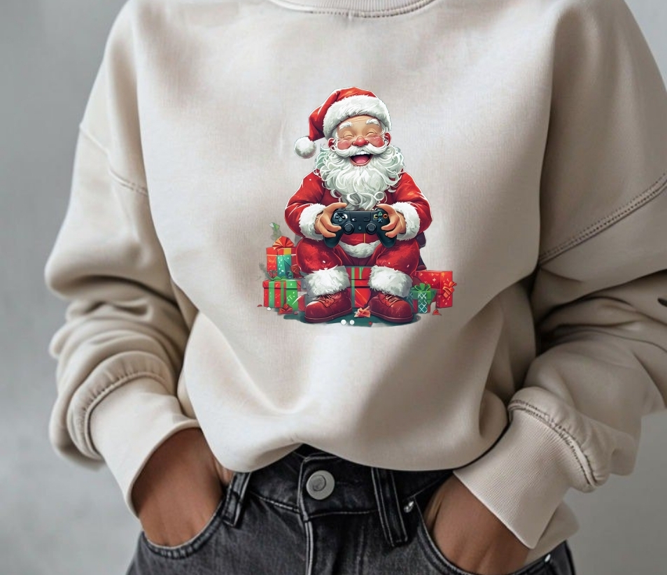 Santa Claus Gamer Png, Christmas Sublimation Design, Printable Vector ...