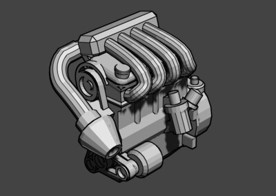 3D Model - Engine - VW 2 Liter