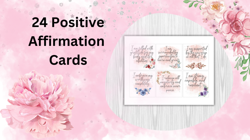 24 Printable Affirmation Cards | Self-Care | Self-Love 💛