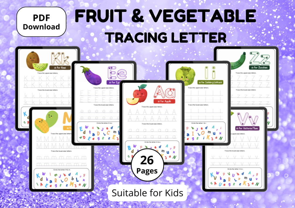 FRUIT & VEGETABLE TRACING LETTER
