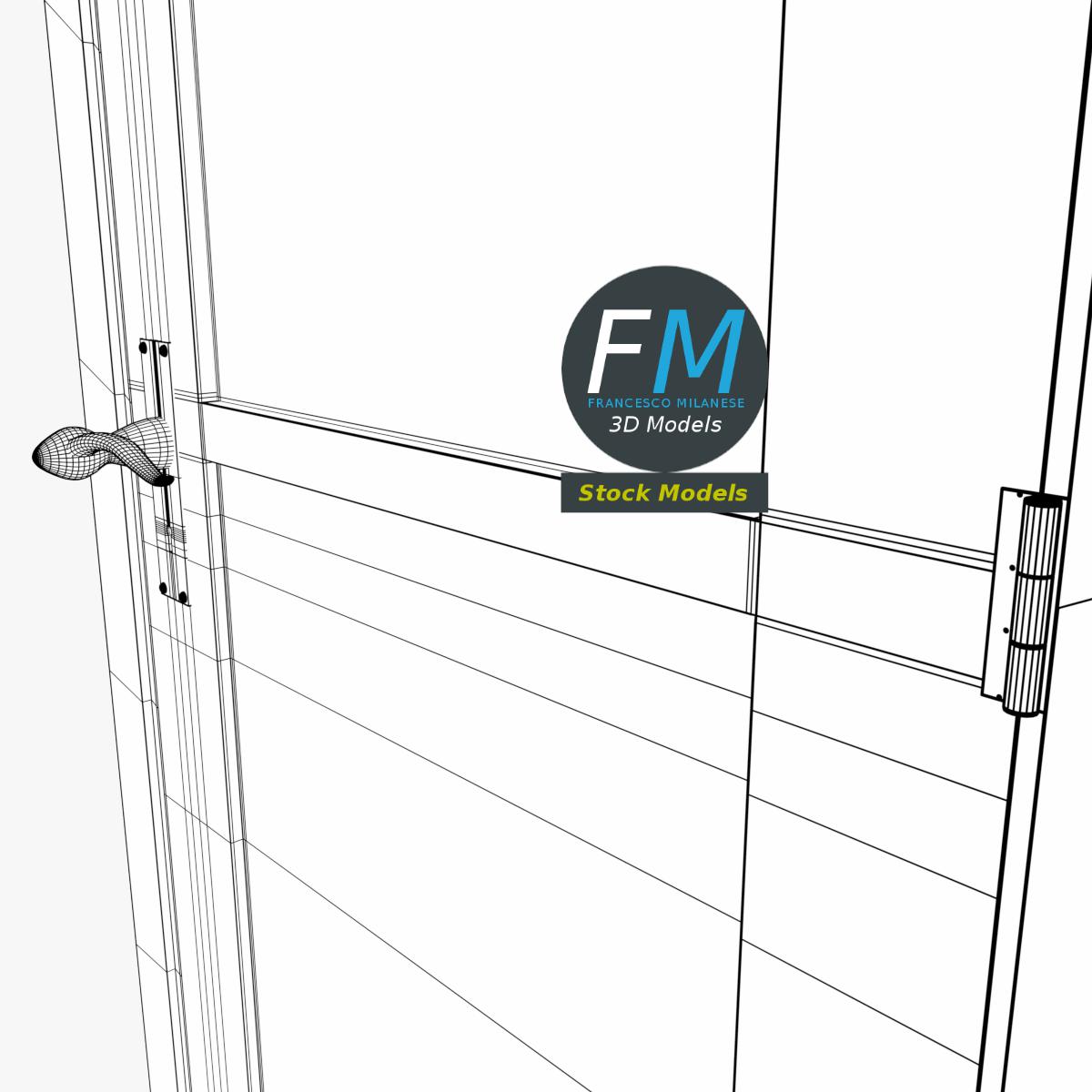 3d Model Half Glass Door
