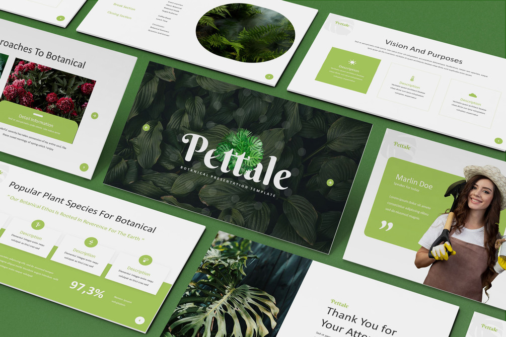 Pettale - Free Botanical Powerpoint Template