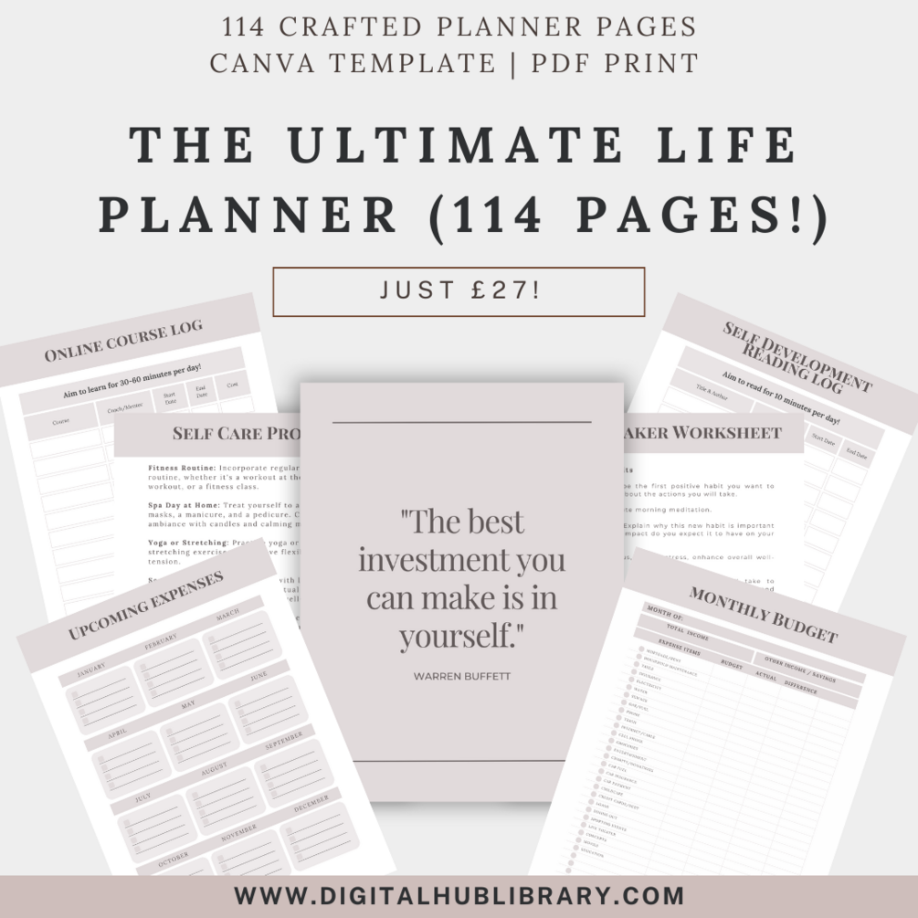 The ULTIMATE Life Planner (114 Pages!)