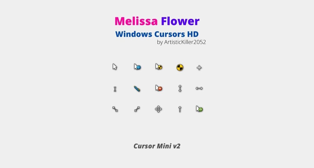 Melissa Flower v2 Mini Cursor HD Windows 11/10/7