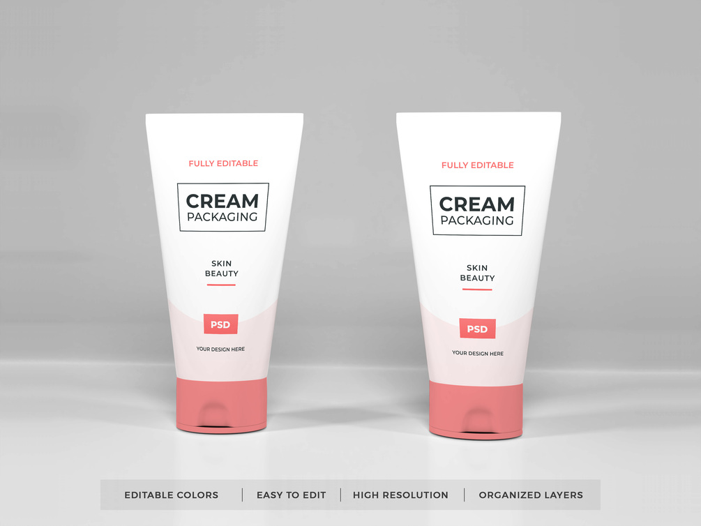Cream Packaging Mockup Vol 4