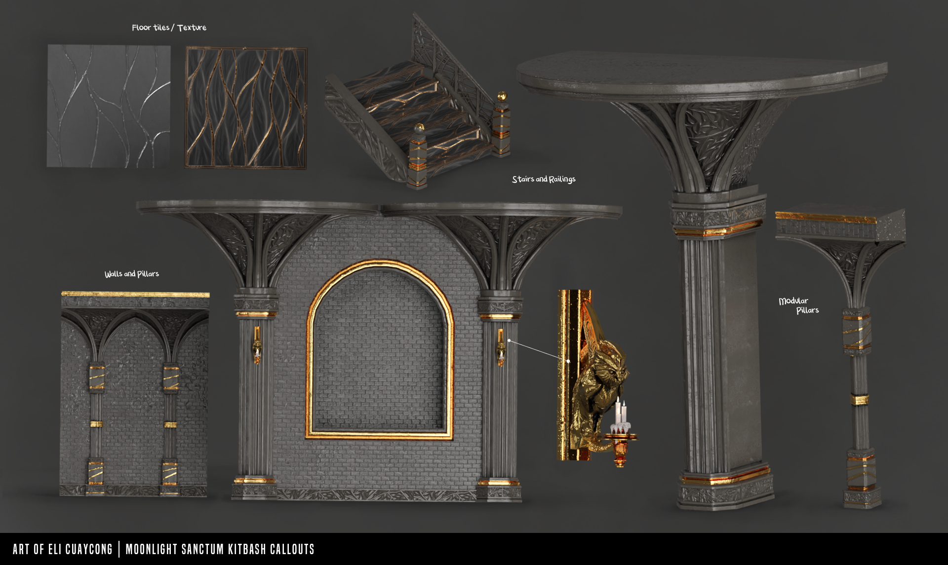 Fantasy Interior 3D Kitbash Set by Eli Cuaycong