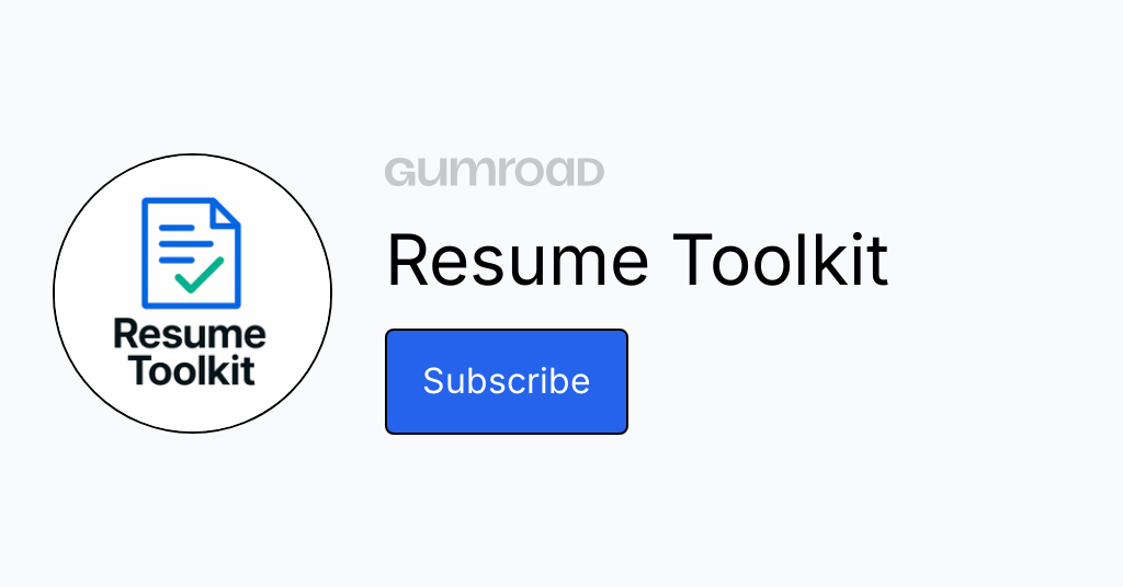 Resume Toolkit