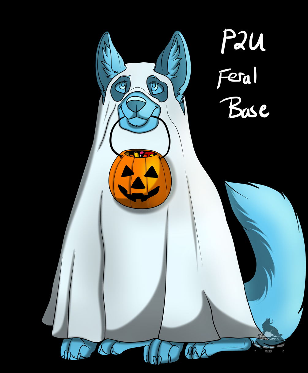 SFW Ghost Halloween Dog P2U Base