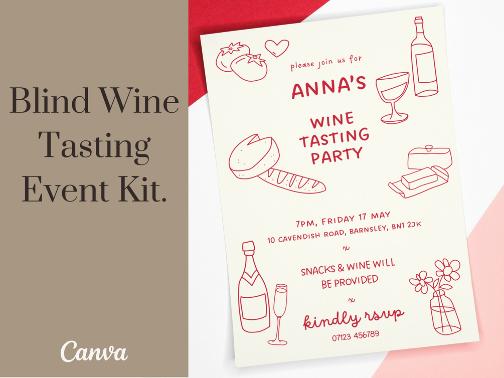 Blind Wine Tasting Event Kit | Online Invitation, Wine Tasting Sheet ...