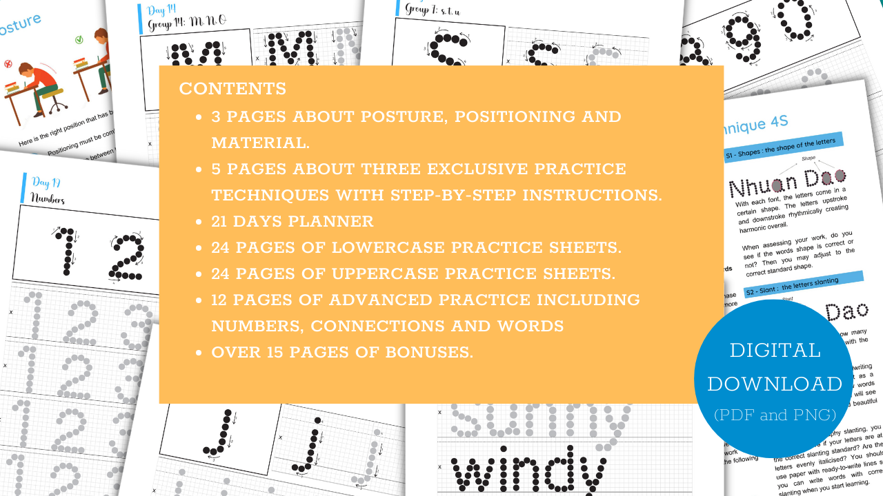 Dots Lettering Workbook For Beginners | Digital Download | iPad ...