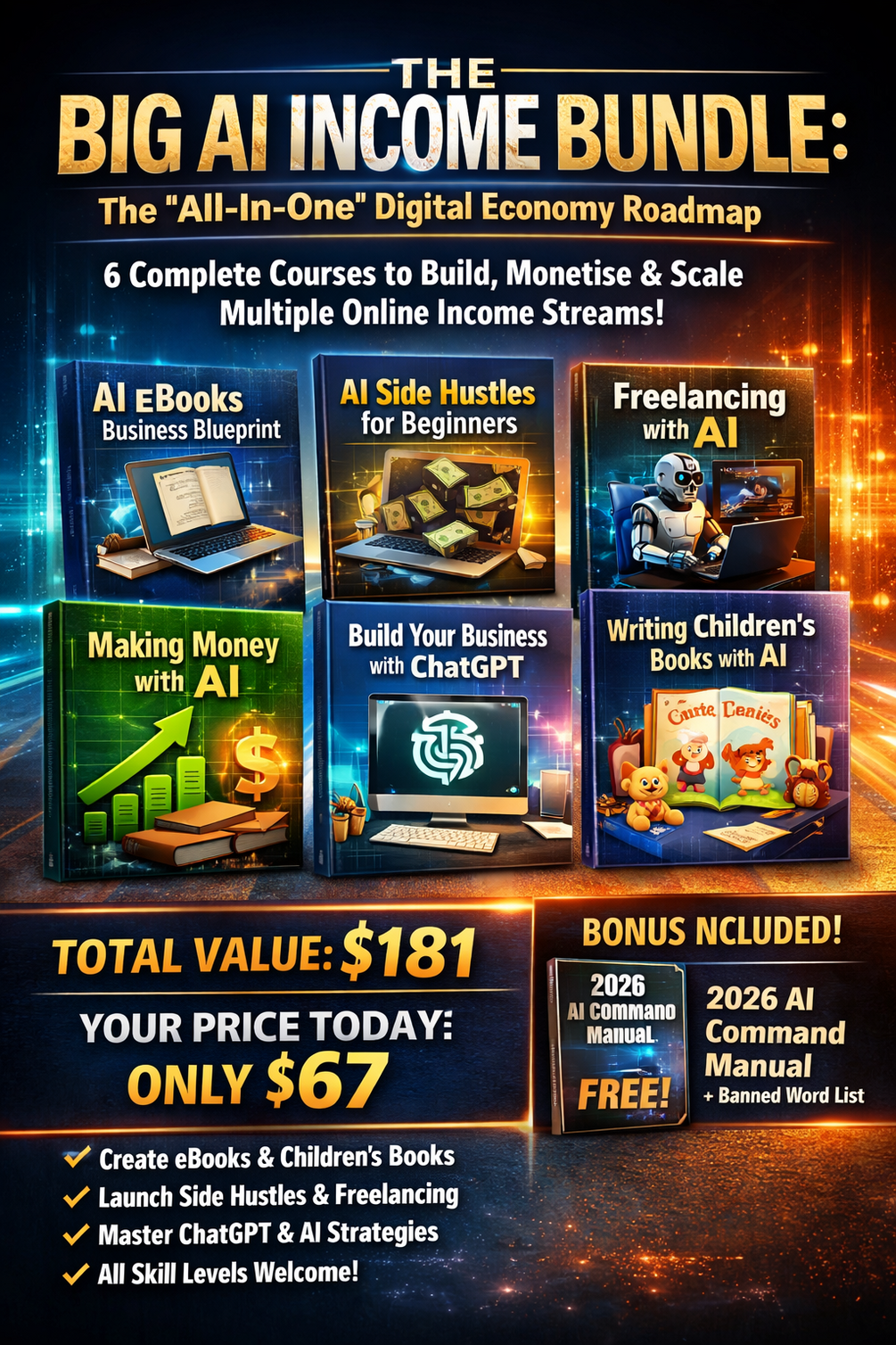 THE BIG AI INCOME BUNDLE: The "All-In-One" Digital Economy Roadmap