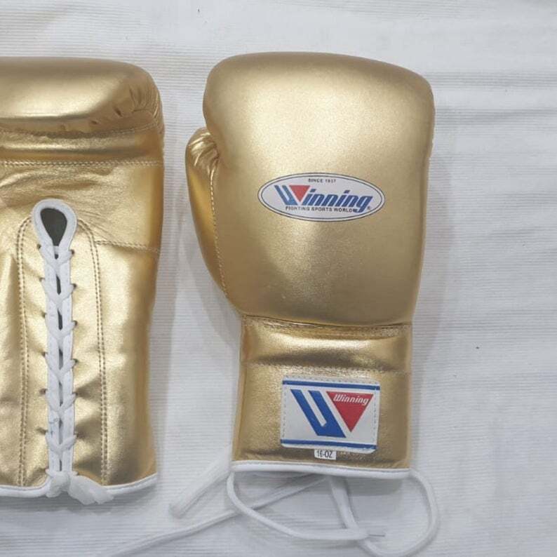 Winning Boxing Gloves, Gold Color