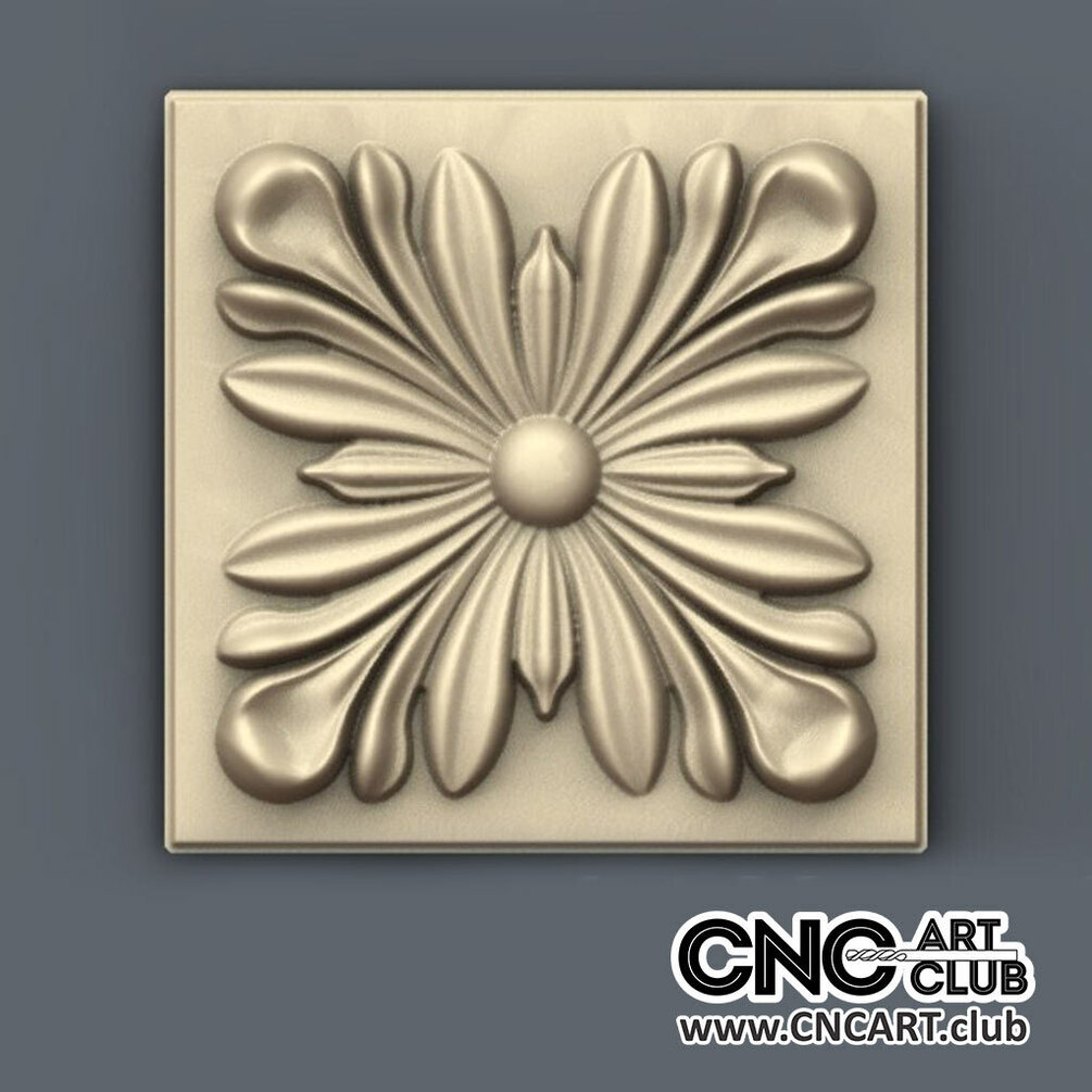 rosette-1006 - Download 3D STL CNC file of decorative rosette