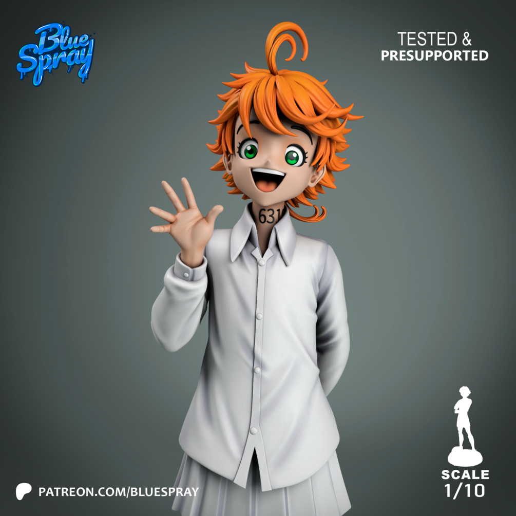 Emma Sculpture (The Promised Neverland ) - BlueSpray3D Models