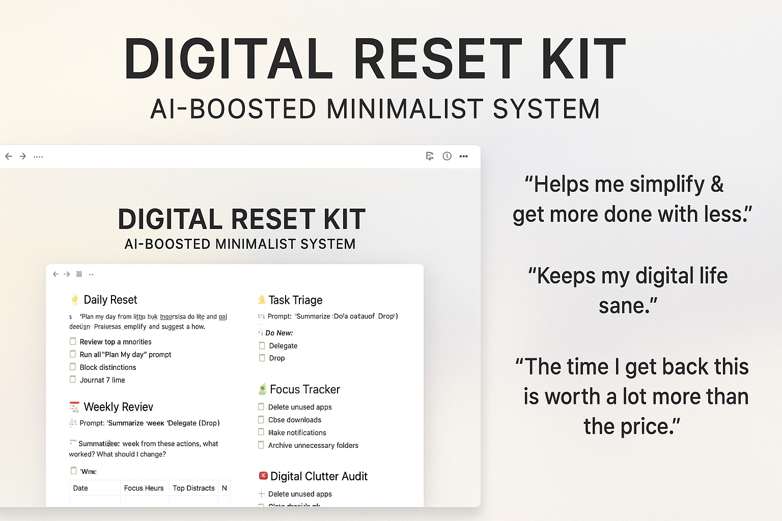 Digital Reset Kit