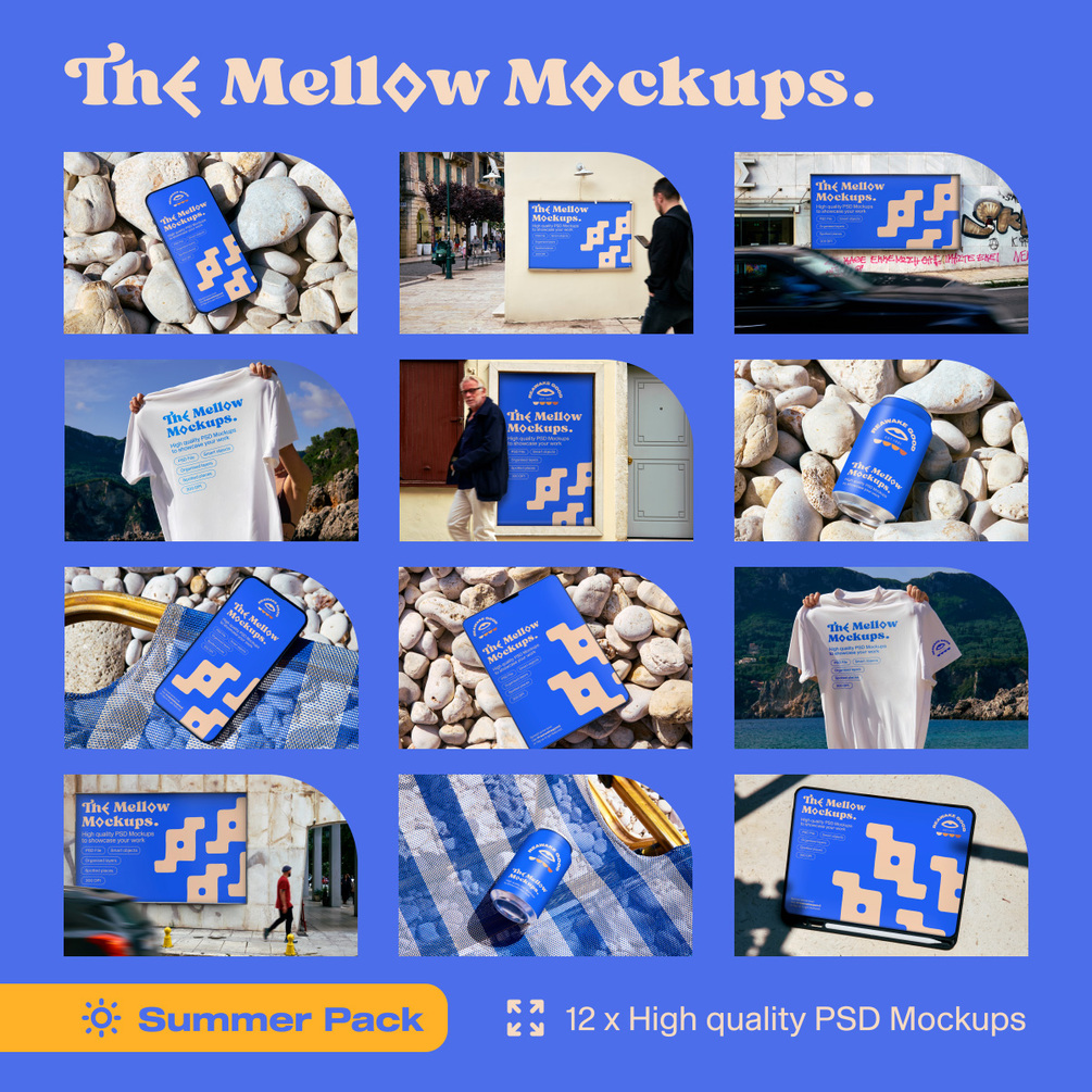 Mellow.Mockup (Full Summer Pack) 12xMockups