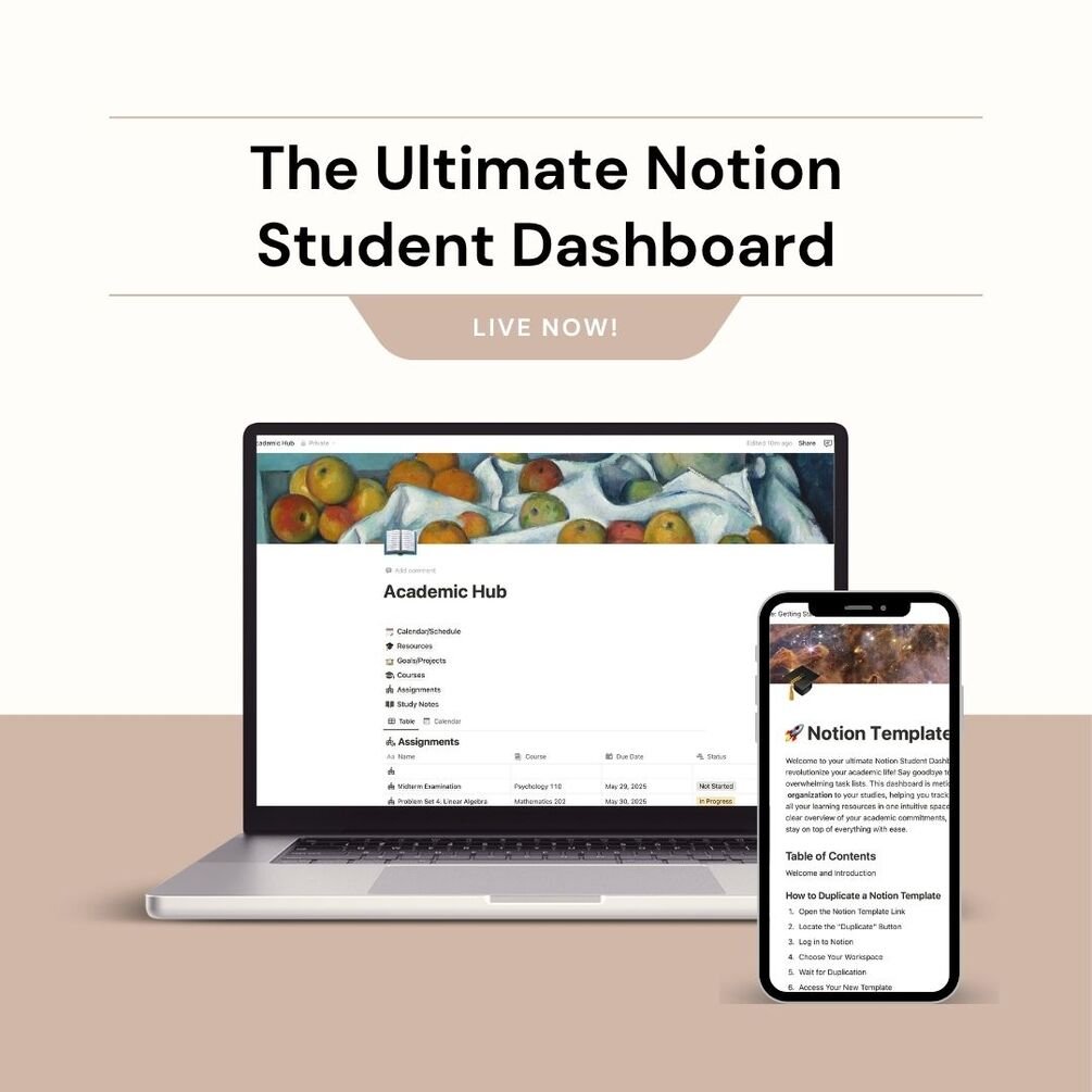 The Ultimate Notion Student Dashboard: Academic Command Center