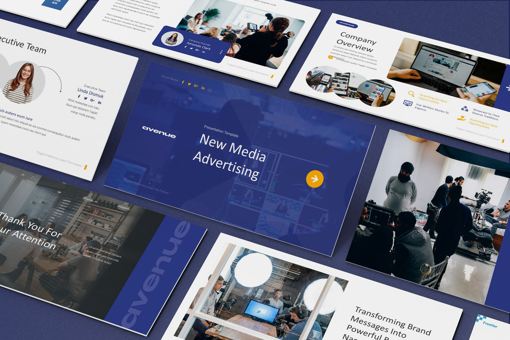 Avenue - Free Media Advertising Powerpoint Template