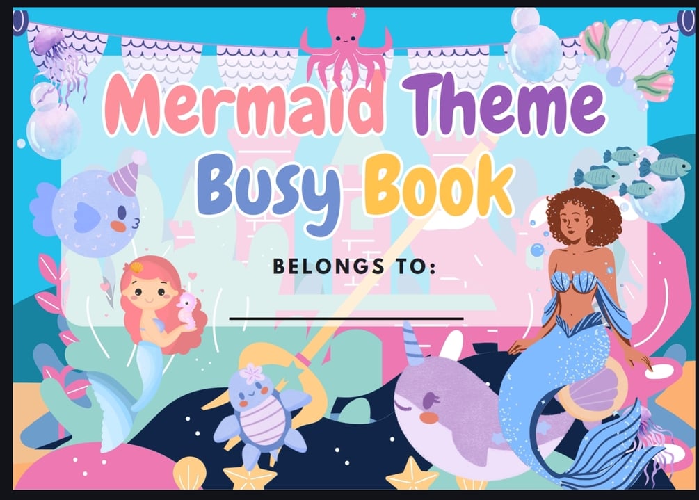 Mermaid Themed Busy Book