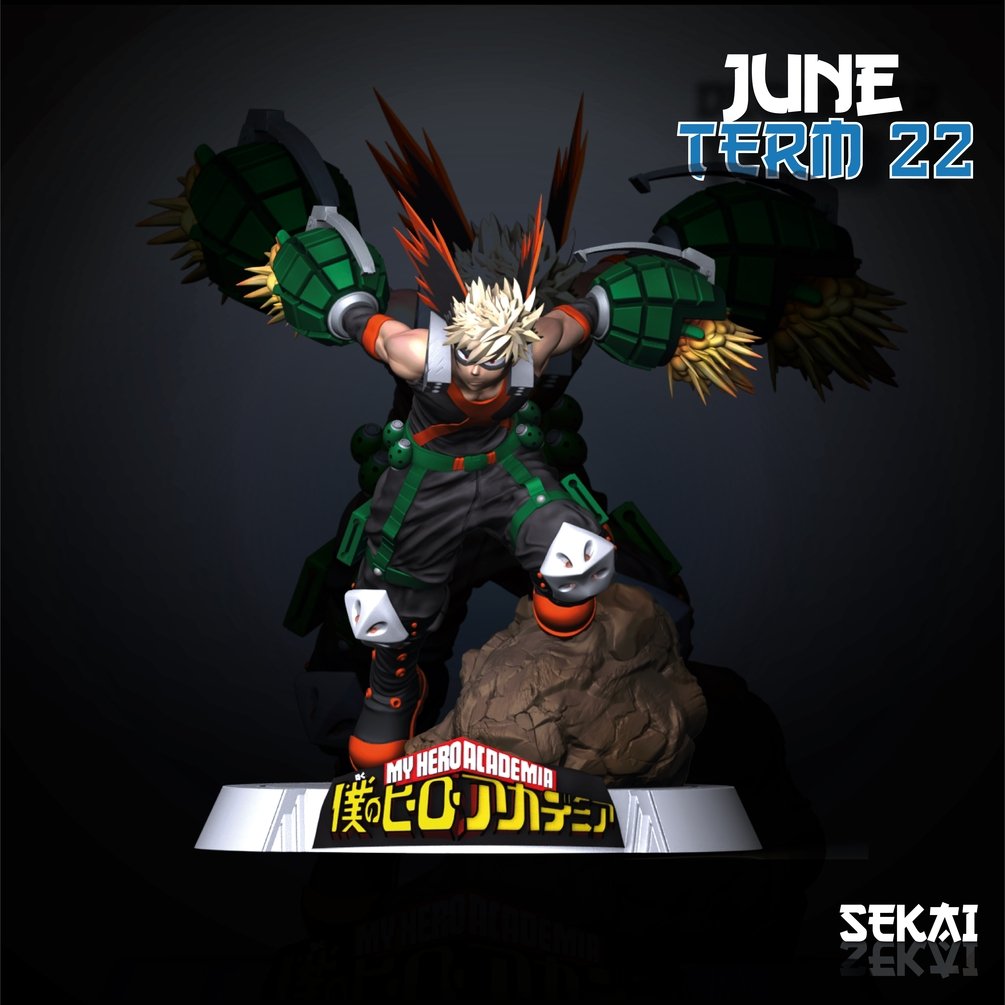 Bakugo Sculpture - Sekai 3D Models - Tested and Ready for 3D printing