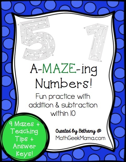 A-MAZE-ing Numbers: Addition and Subtraction to 10