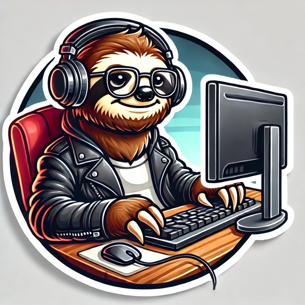 Sloth Working On Screen