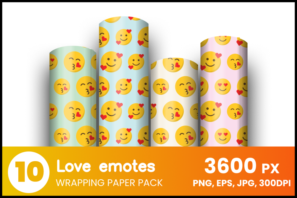 Love emotes 10 Wrapping Paper