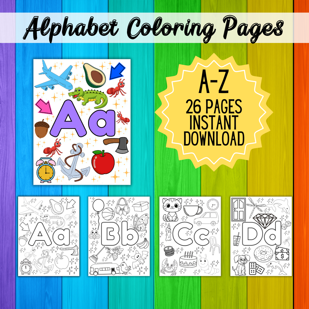 Print at Home ABC Coloring Pages | Alphabet Pages to Color | Learn ABCs