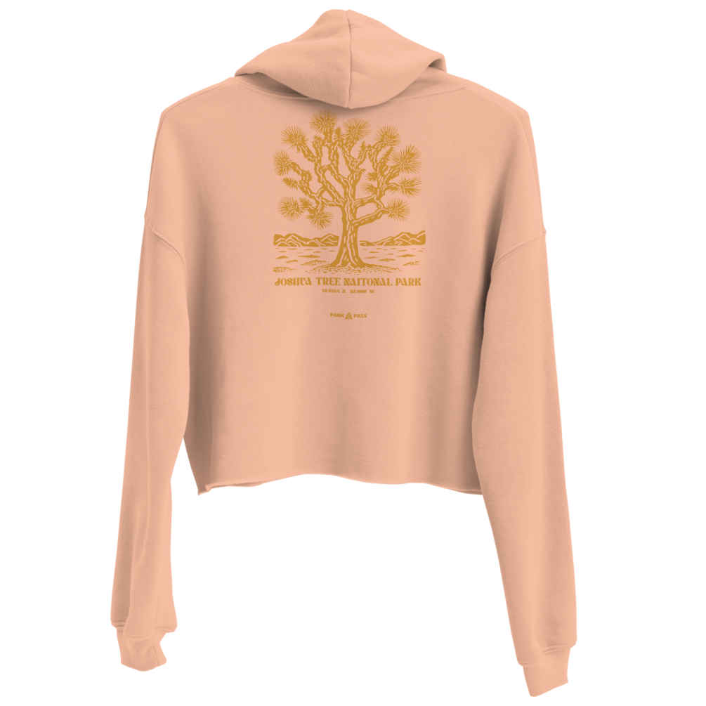 Peach- Joshua Tree cropped hoodie