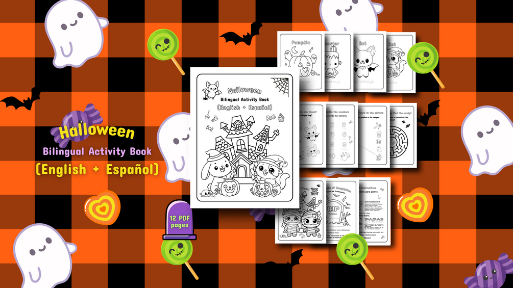 HALLOWEEN BILINGUAL ACTIVITY BOOK FOR KIDS (ENGLISH + SPANISH) PDF ...