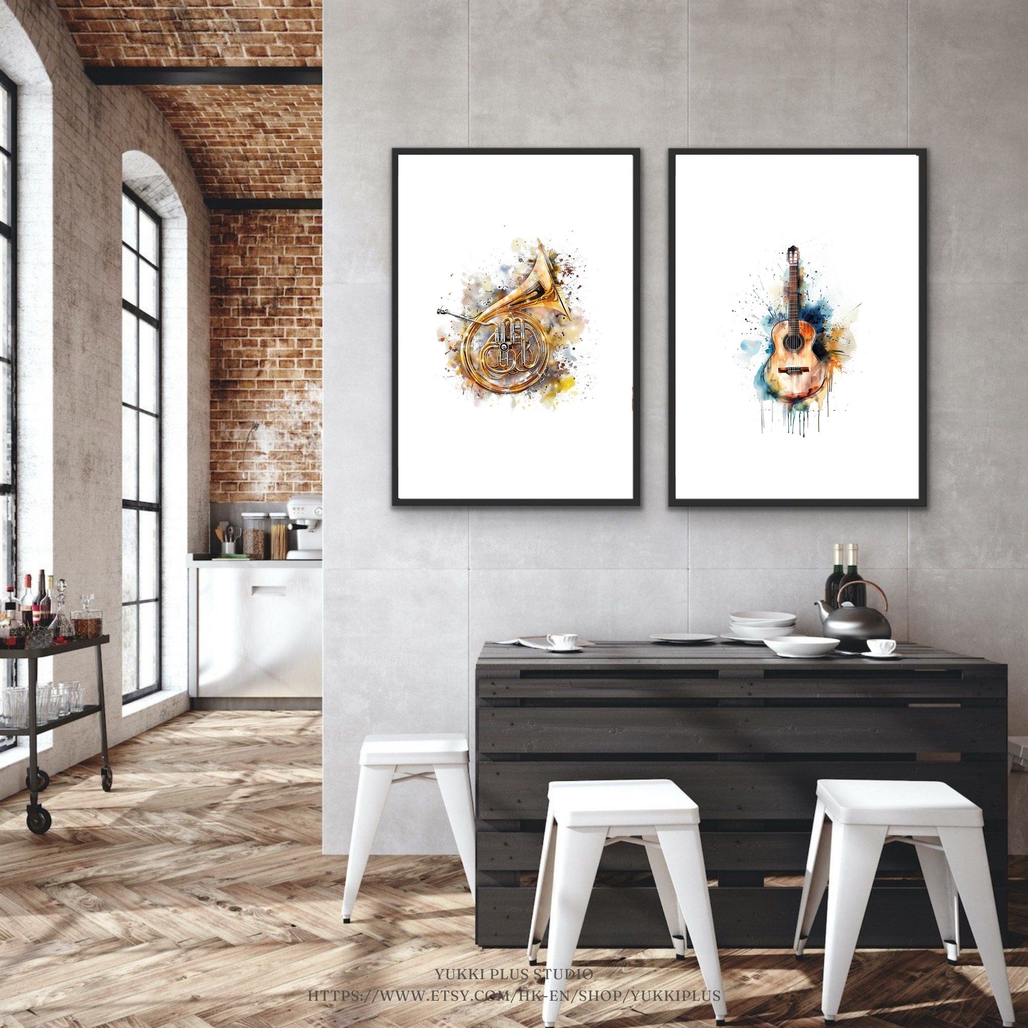 Musical Instrument Wall Art Print Bundle FREE