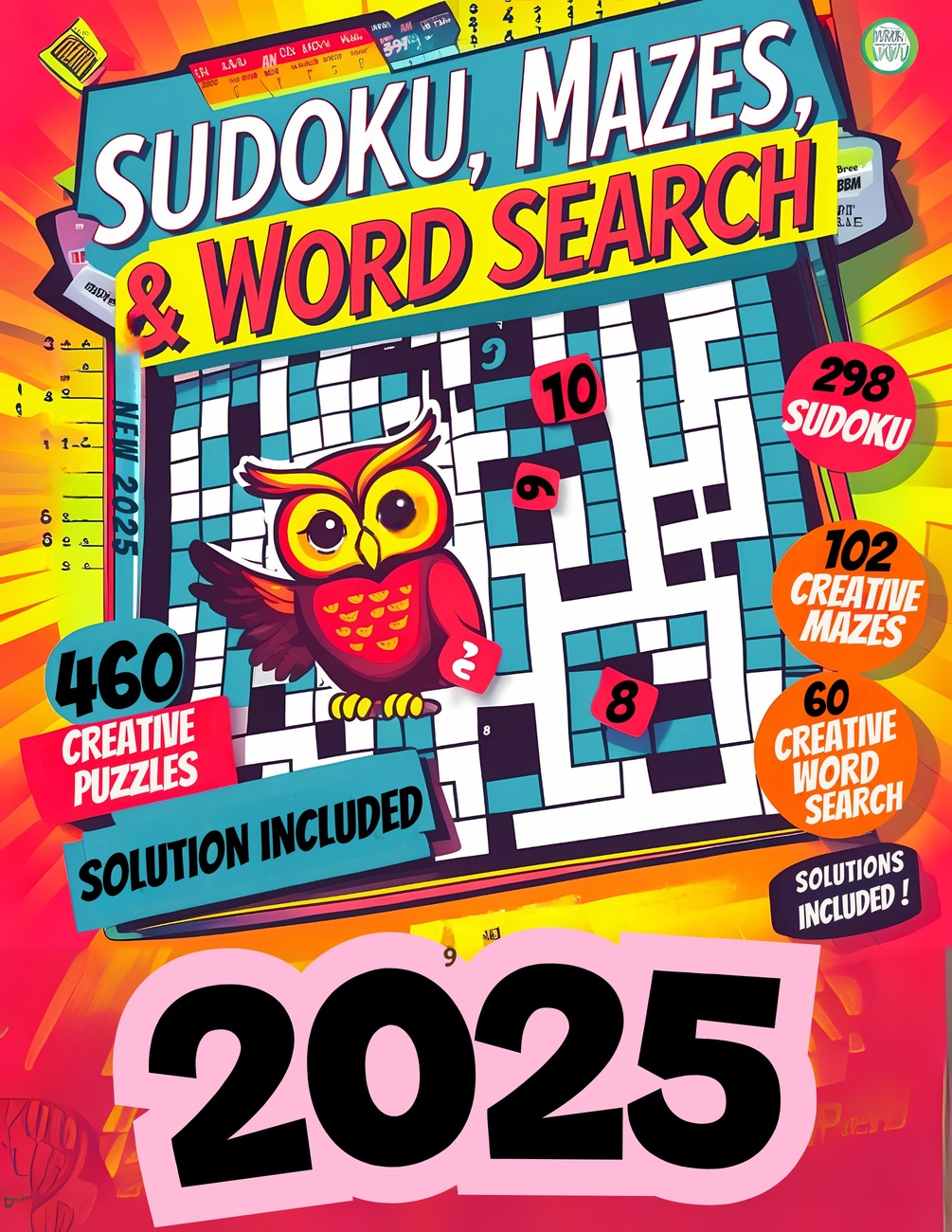Travel Sudoku, Maze, and Word Search for Adults