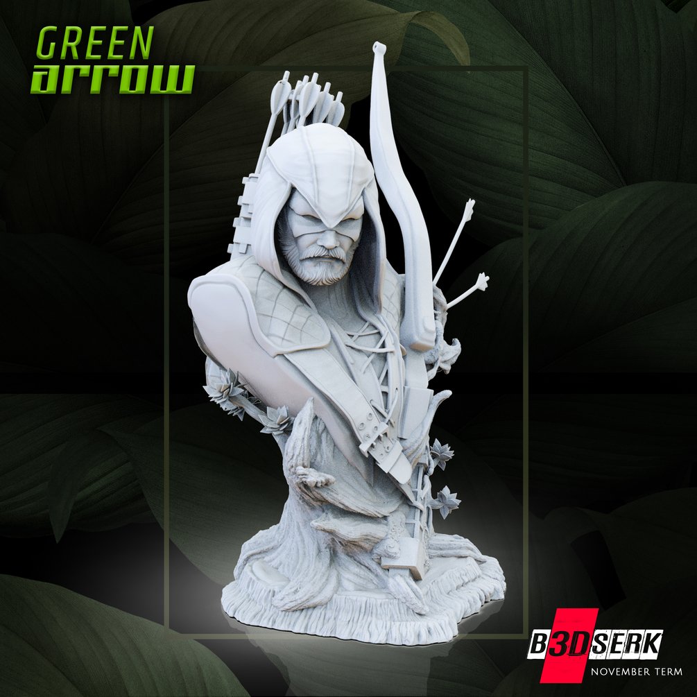 B3DSERK DC comics Green Arrow 3d Bust: STL tested & ready for printing
