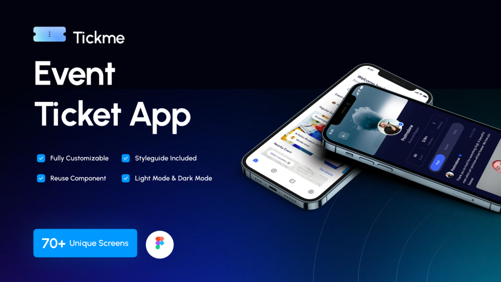 Tickme - Event Ticket App UI Kit