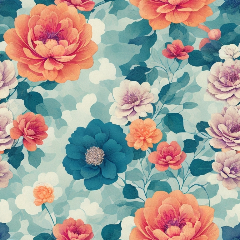 Seamless patterns of flowers (free pack)