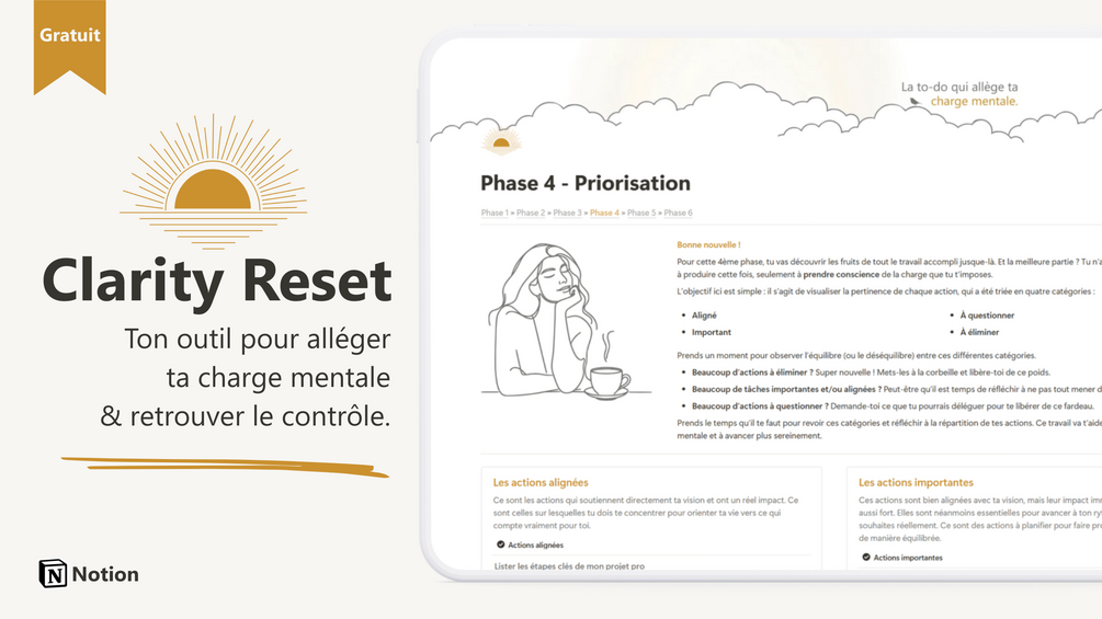 Clarity Reset - La to-do qui allège ta charge mentale