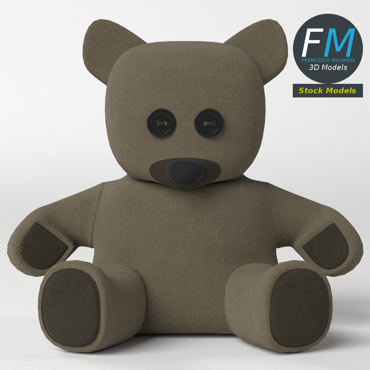 3D MODEL - Burlap teddy bear