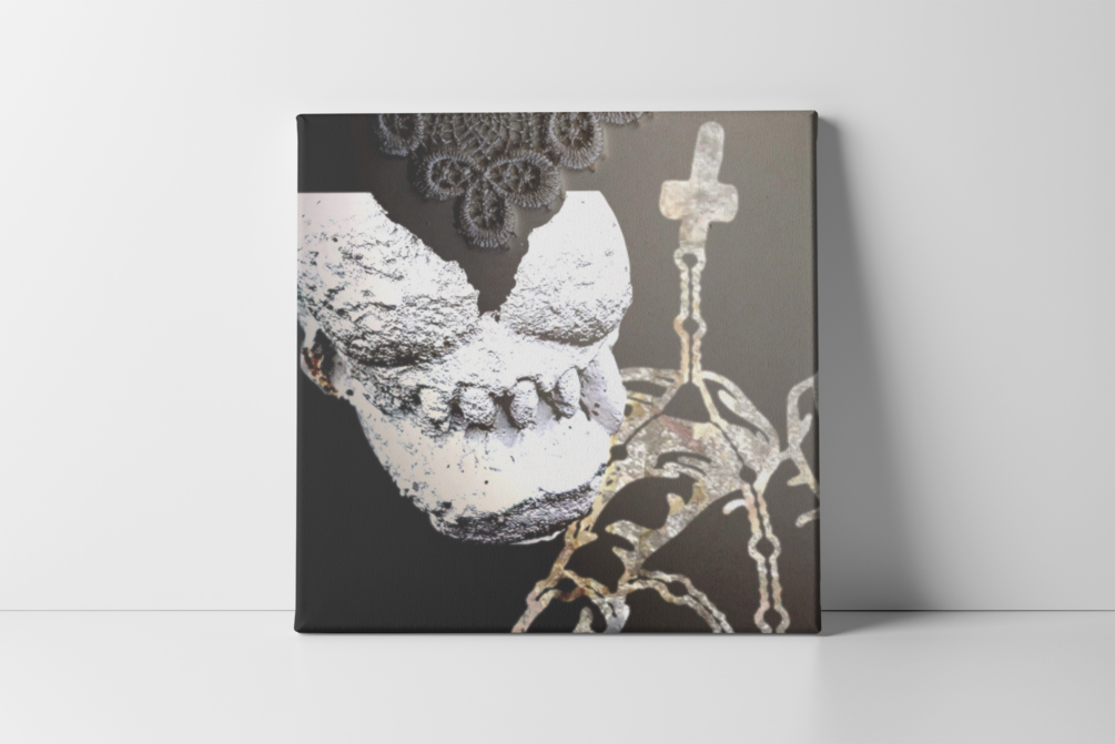 Crucifix Tiger – Marble Fang Collage Digital Print (Mask by Mack Escrow)