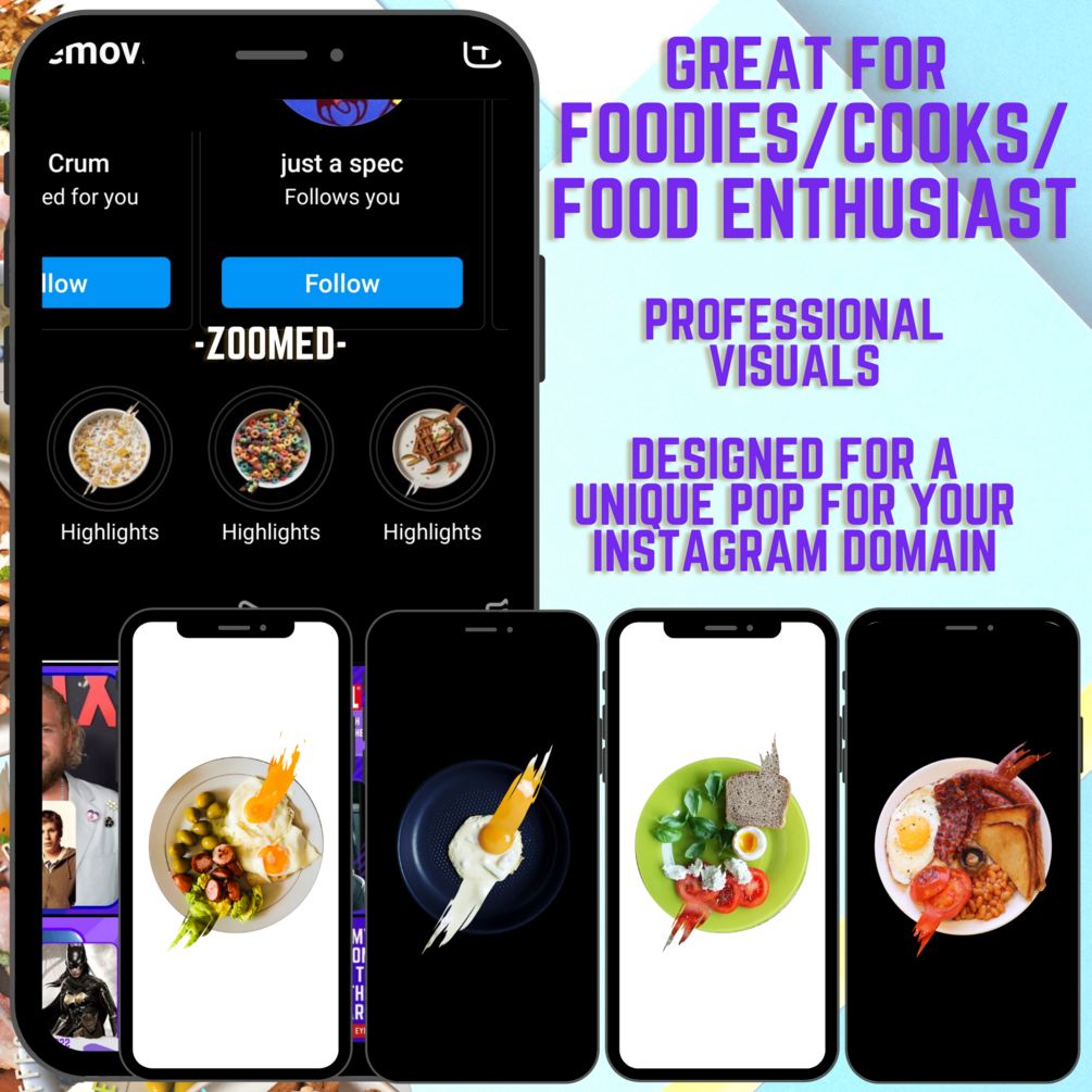 DIY Instagram Highlight Covers For Foodies | Cooks | Breakfast ...