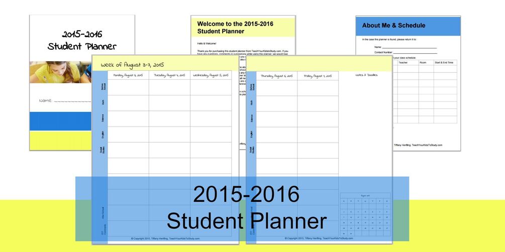2015-2016 Student Planner
