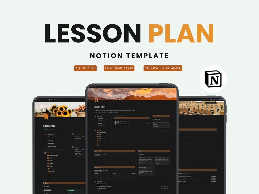 Notion Lesson Plan Template