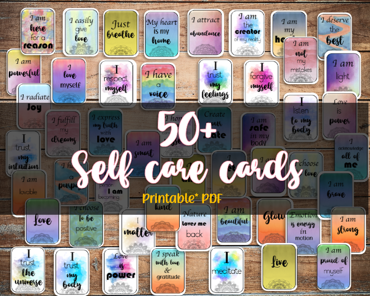 50+ SELF-CARE cards